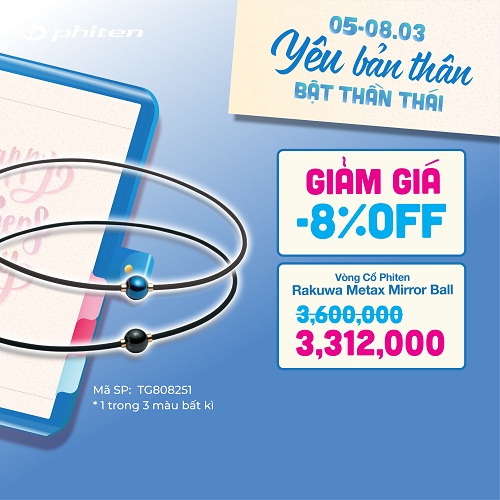 Vòng Cổ Phiten Rakuwa Metax Mirror Ball - Nhà Phân Phối Độc Quyền Phiten tại Việt Nam